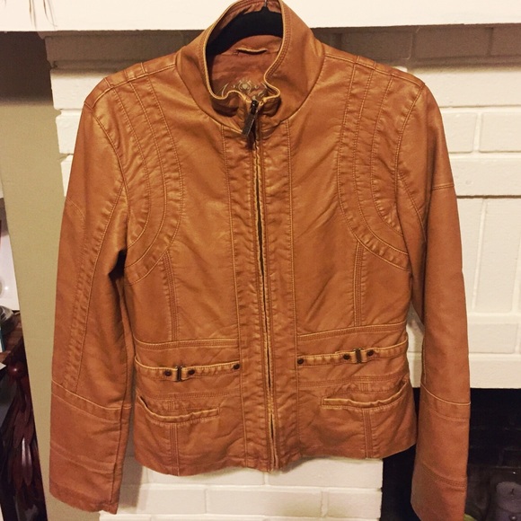 Jackets & Coats | Light Brown Leather Jacket | Poshmark